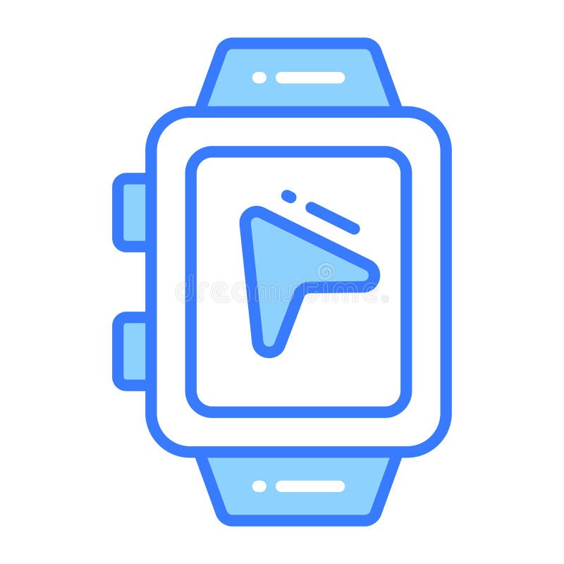 Navigation Pin Inside Watch Showing Vector of Smartwatch Stock Vector ...
