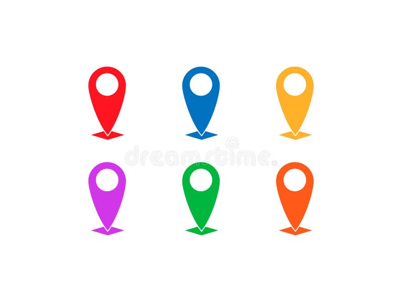 Navigation Pin or Location Pin or Map Pin Icon Set Stock Vector ...