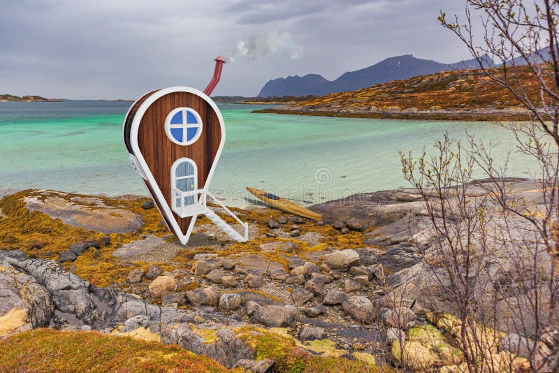 Navigation Point in the Maritime Landscape Stock Photo - Image of ...