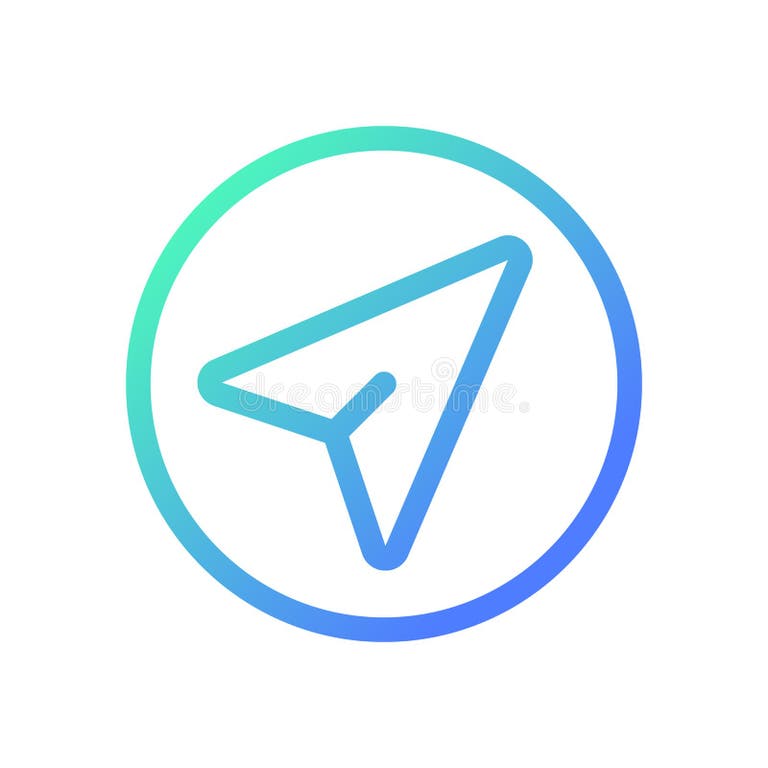 Navigation Pointer Pixel Perfect Gradient Linear Ui Icon Stock Vector - Illustration of ...