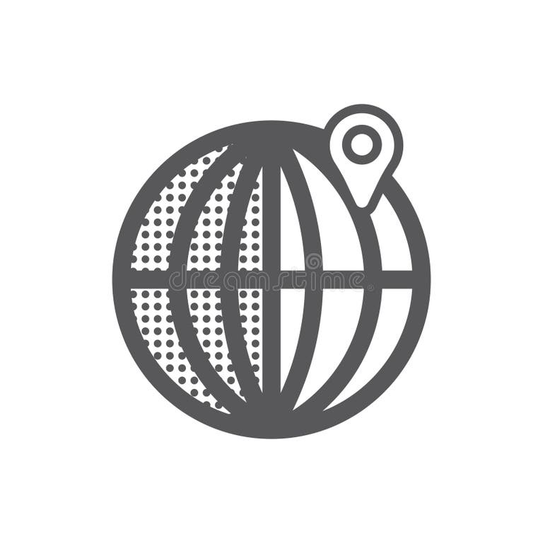 Navigation Pointer on a Sphere. Vector Illustration Decorative Design ...