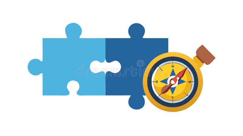 Navigation Puzzle, Compass Direction Solution, Vector Design Generative ...