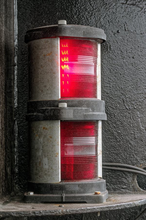Red navigation light stock photo. Image of port, ship - 35520020