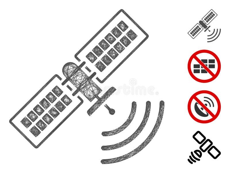 Navigation Satellite Web Vector Mesh Illustration Stock Illustration ...