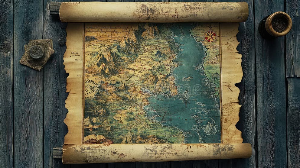 Navigation scrolling map stock image. Image of terrain - 402499517