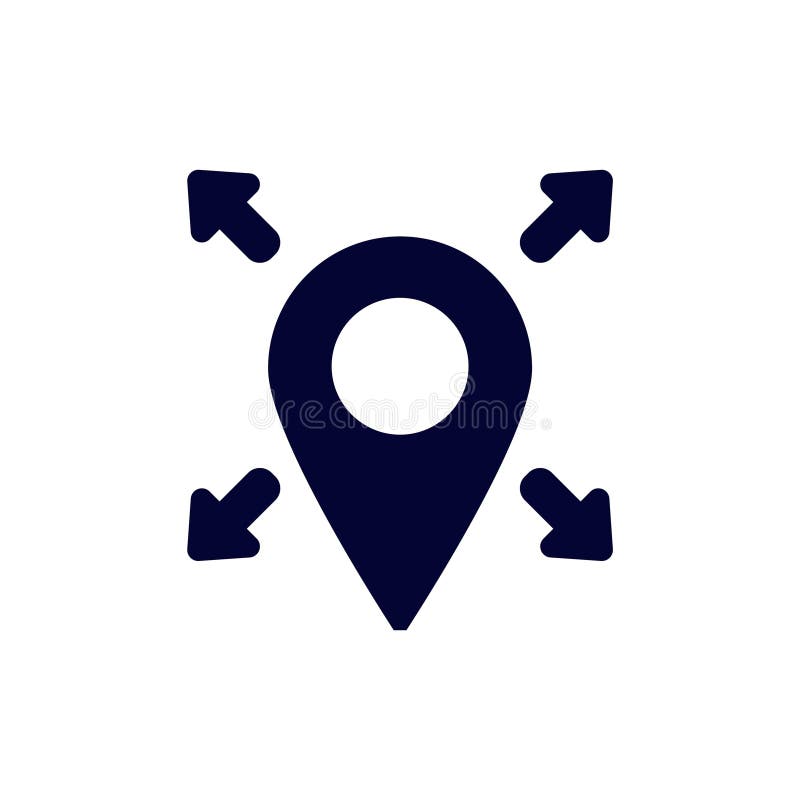 Navigation Symbol with Arrows Pointing in Various Directions Stock ...