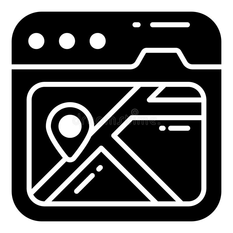 Route Map Icon Related Map Location and Navigation Black Icon. Traffic ...