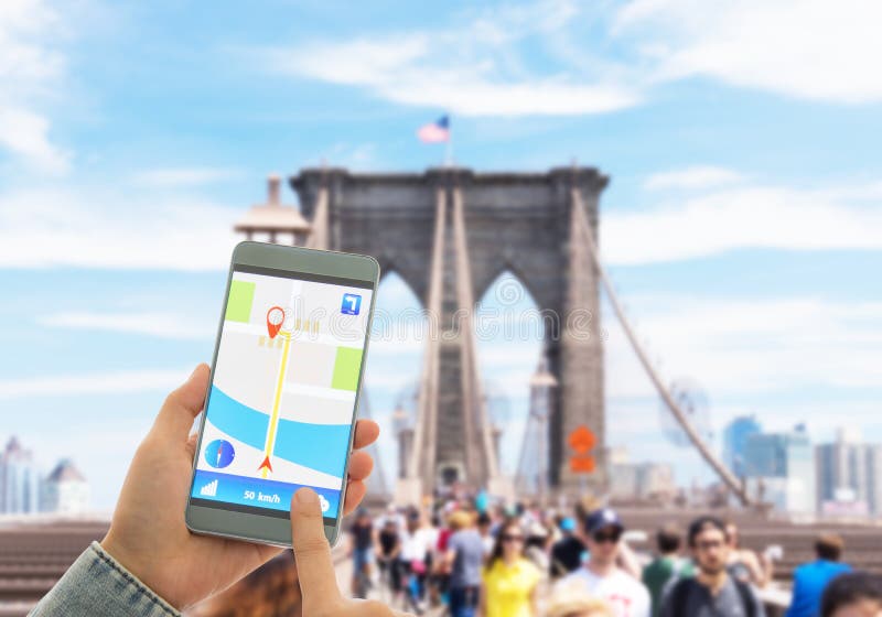 Navigation System or GPS Smartphone Stock Photo - Image of smartphone ...