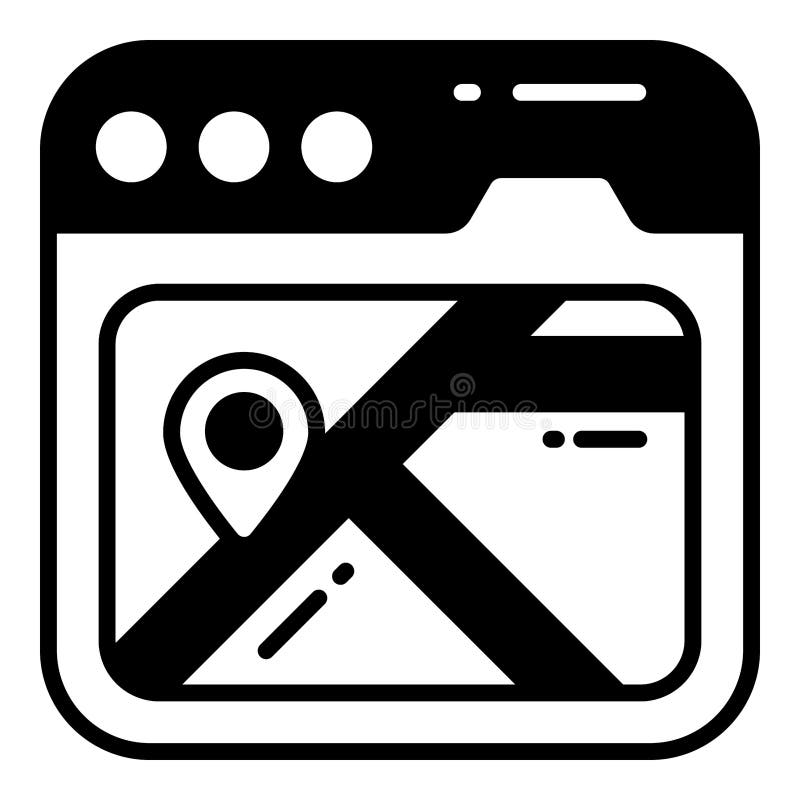 Navigation System Icon Related Map Location and Navigation Black Icon ...
