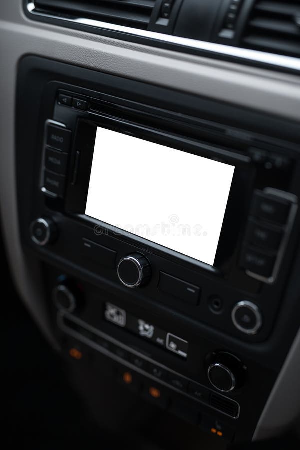 Navigation System with Mockup in Modern Car Stock Image - Image of ...