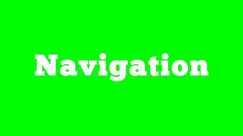 Navigation Text Green Screen Animated Video Stock Footage - Video of ...
