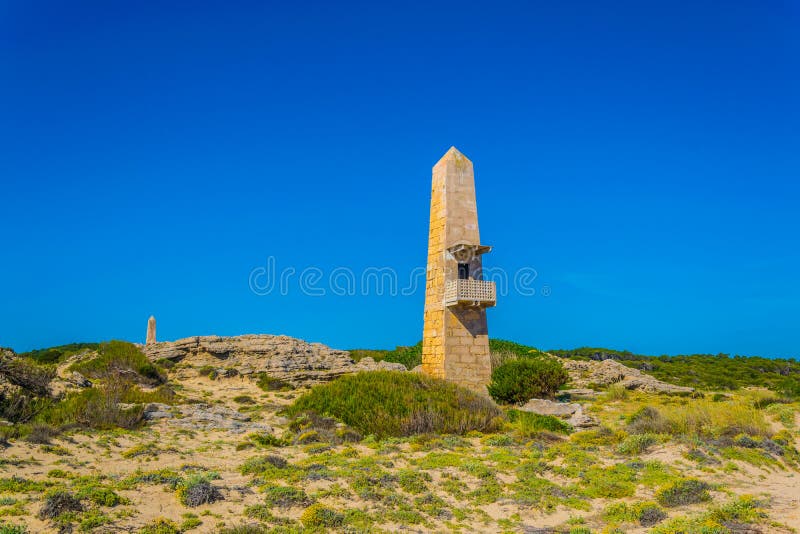 Navigation Tower on Coast of Mallorca, Spain Stock Image - Image of ...