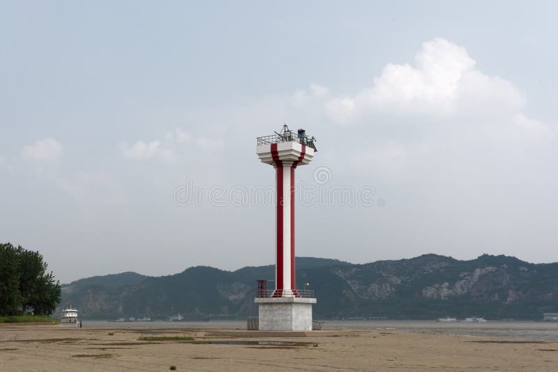 Navigation tower stock photo. Image of green, tower, shipping - 97699606