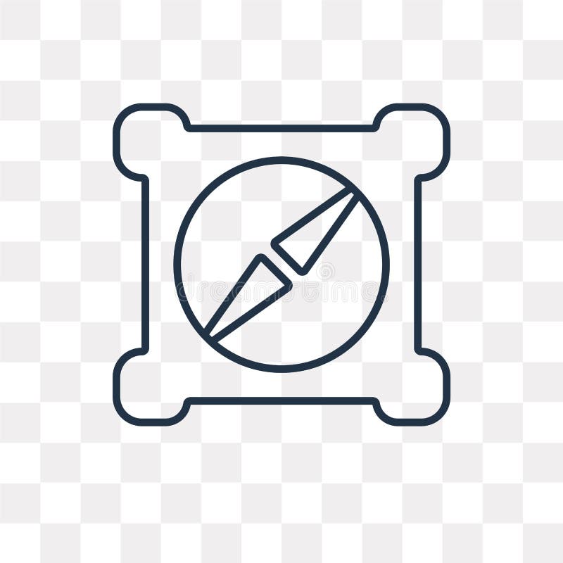 Navigation Vector Icon Isolated on Transparent Background, Linear ...