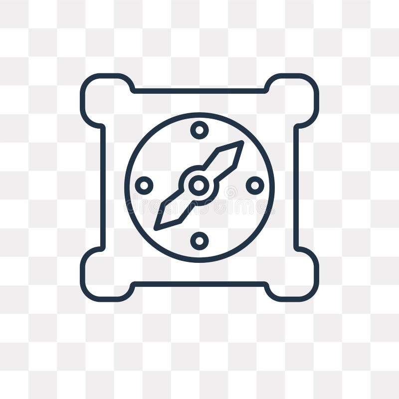 Map and Compass Orientation Tools Vector Icon Isolated on Transp Stock ...