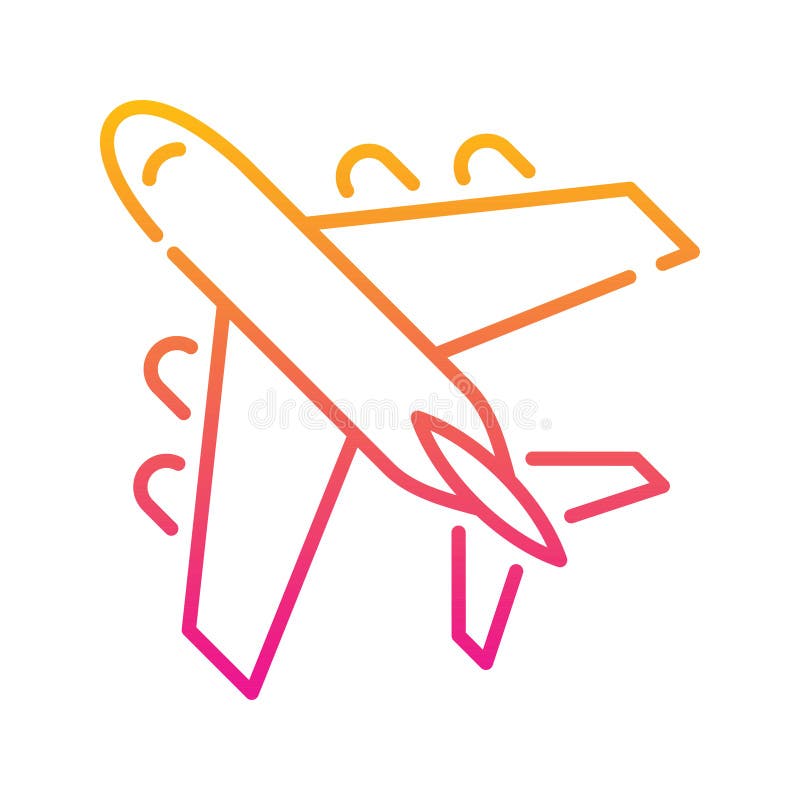 Airplane Vector Gradient Icon Style Illustration. Eps 10 File Stock ...