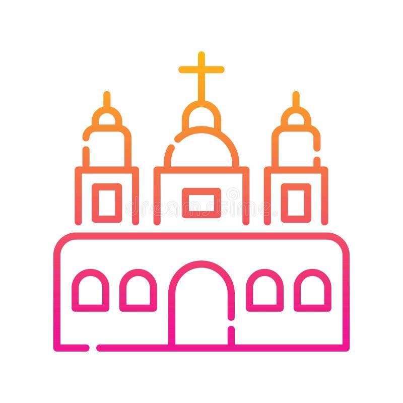 Church Vector Gradient Icon Style Illustration. Eps 10 File Stock Vector - Illustration of mark ...
