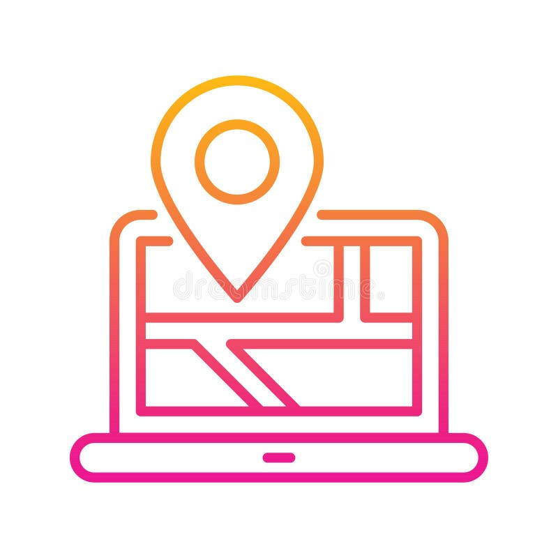 Map Location Vector Gradient Icon Style Illustration. Eps 10 File Stock ...