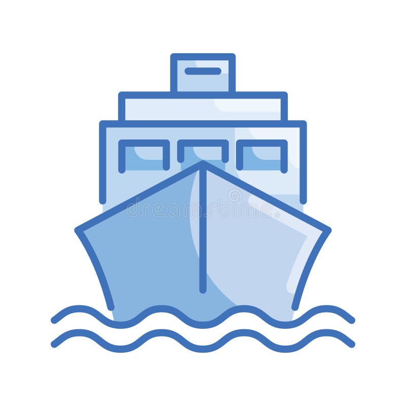 Ship Vector Blue Series Icon Style Illustration. Eps 10 File Stock ...