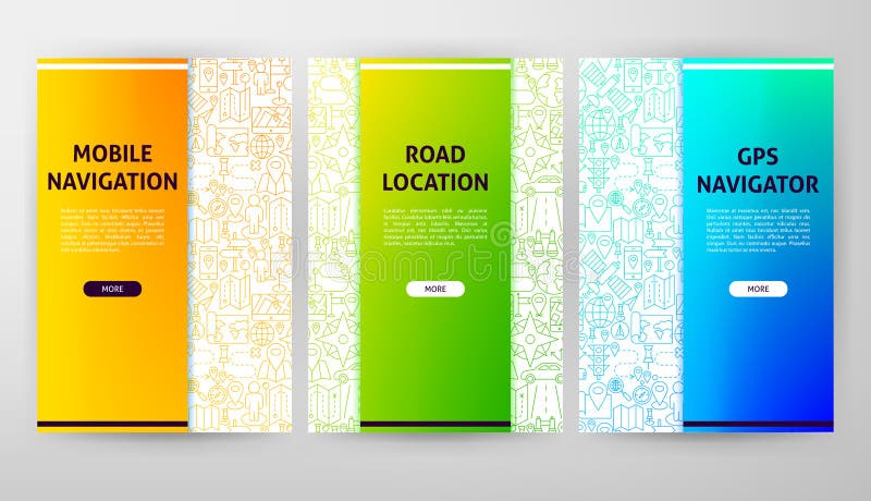 Navigation Web Design stock vector. Illustration of poster - 225741883