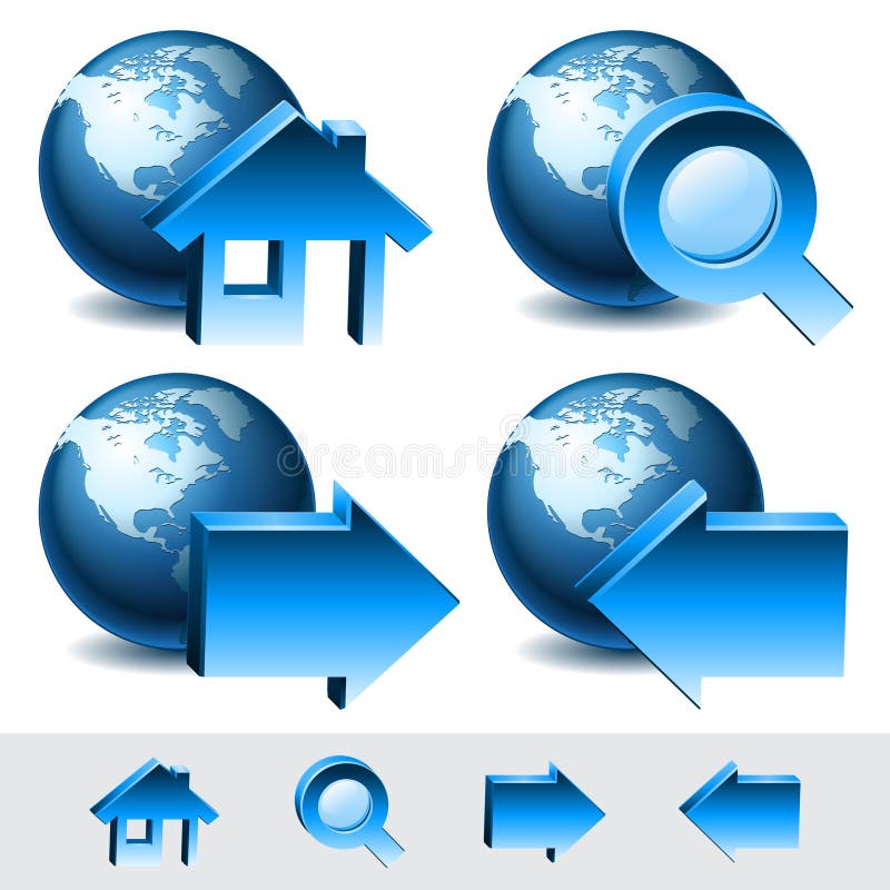Navigation web icons stock vector. Illustration of network - 8230910