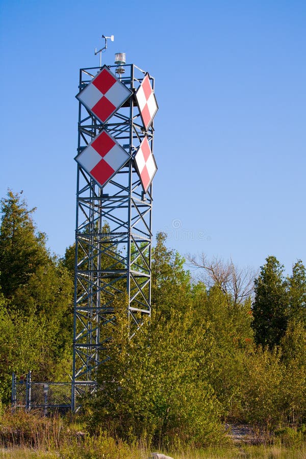 Navigational marker stock image. Image of tower, michigan - 12016809