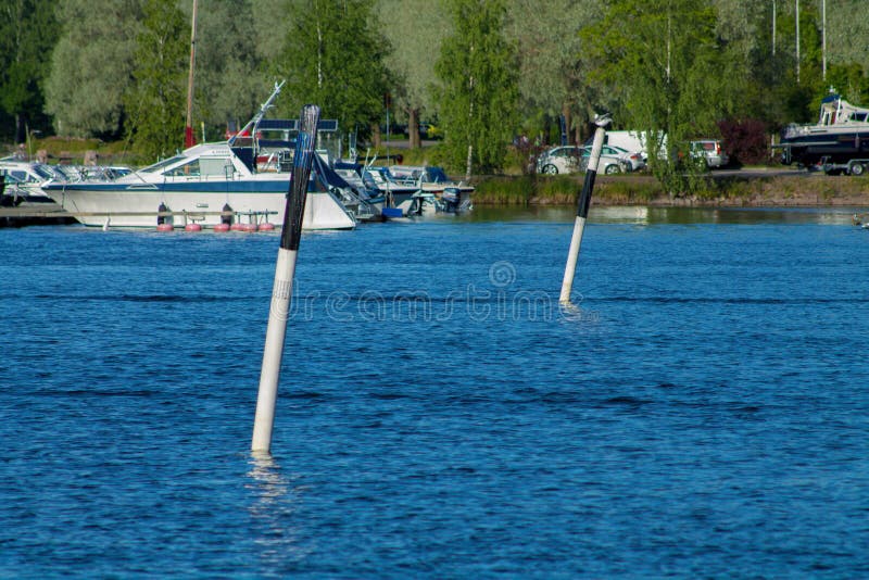 Navigational markers stock image. Image of navigation - 98773435