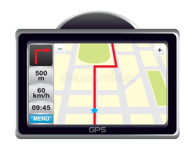 Generic GPS Navigation Device Stock Vector - Illustration of drive ...