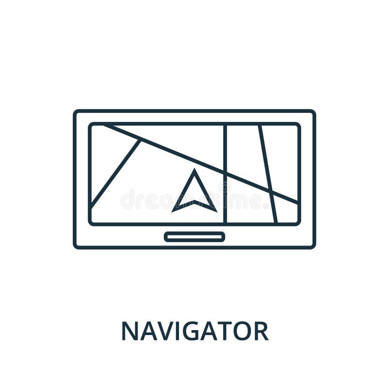 Navigator Icon. Line Style Element from Navigation Collection. Thin ...