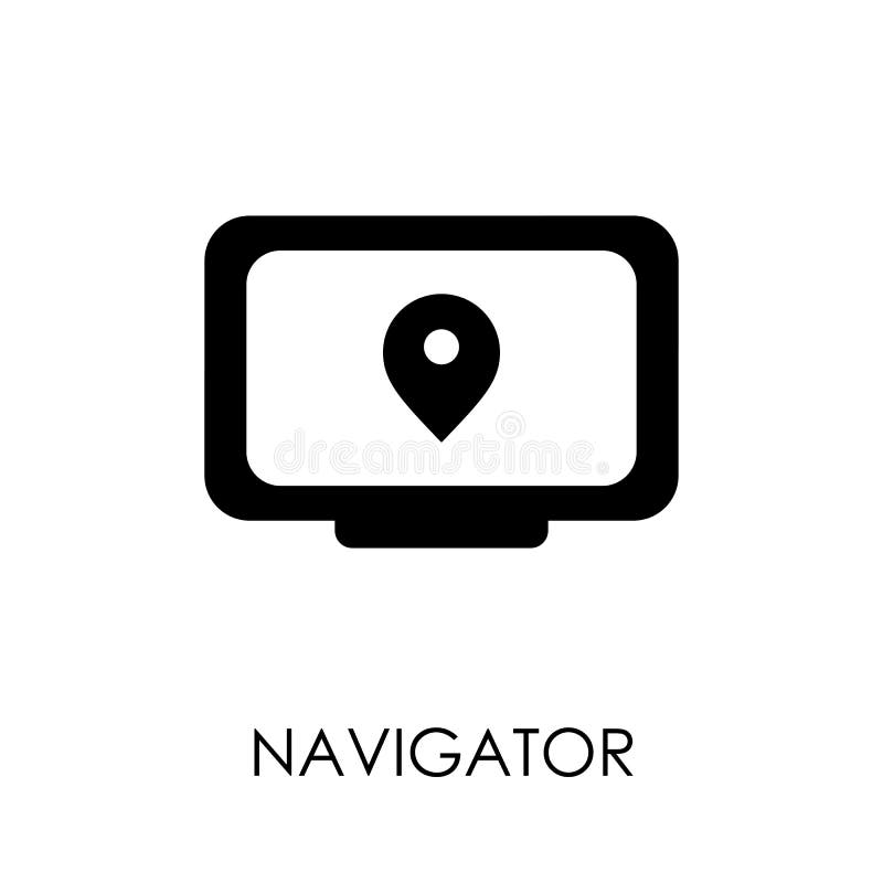 Navigator Icon Symbol Flat Style Vector Illustration Stock Vector ...