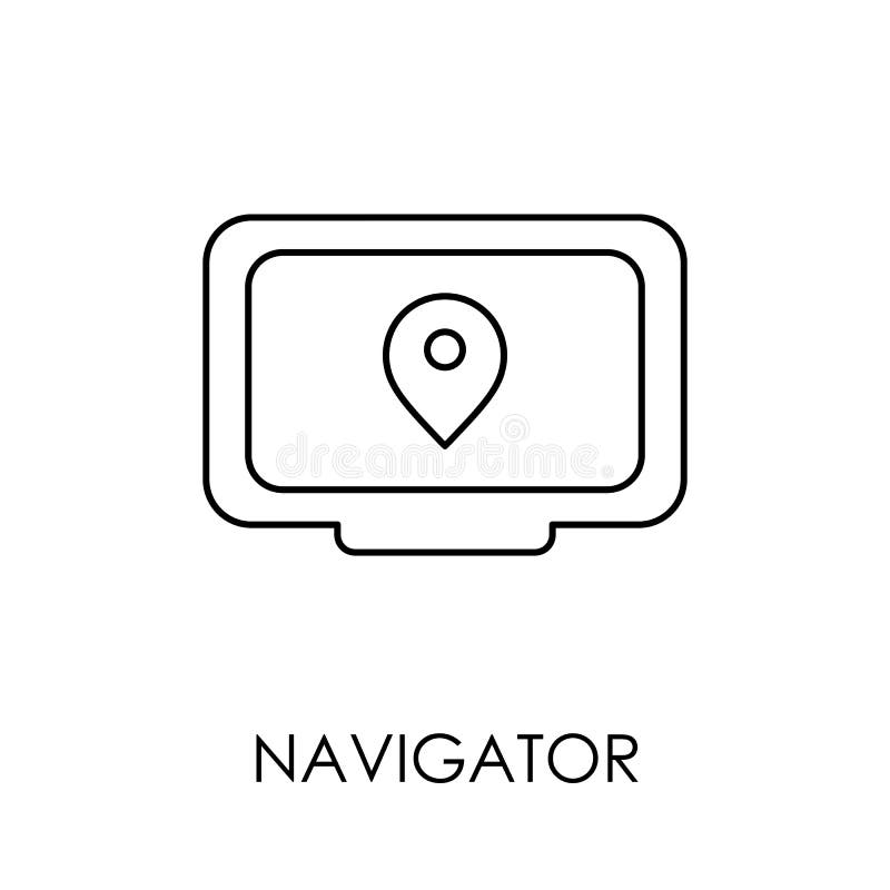 Navigator Icon Symbol Flat Style Vector Illustration Stock Vector ...
