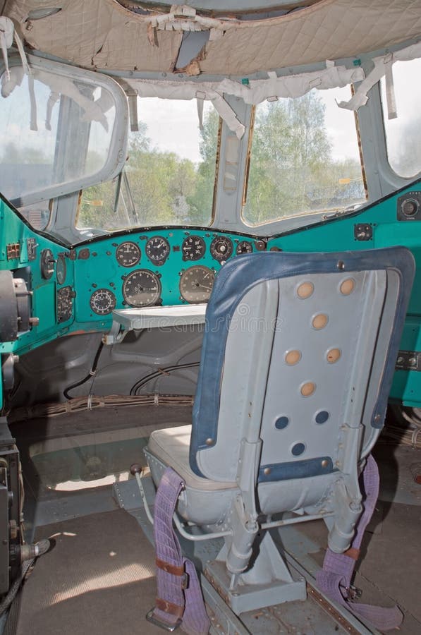 Navigator S Cockpit of Mil V-12 Helicopter Editorial Stock Photo ...