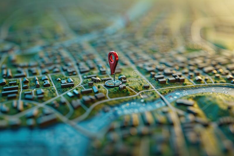 Navigator that Show the Gps Position in Map. Generative AI Stock ...