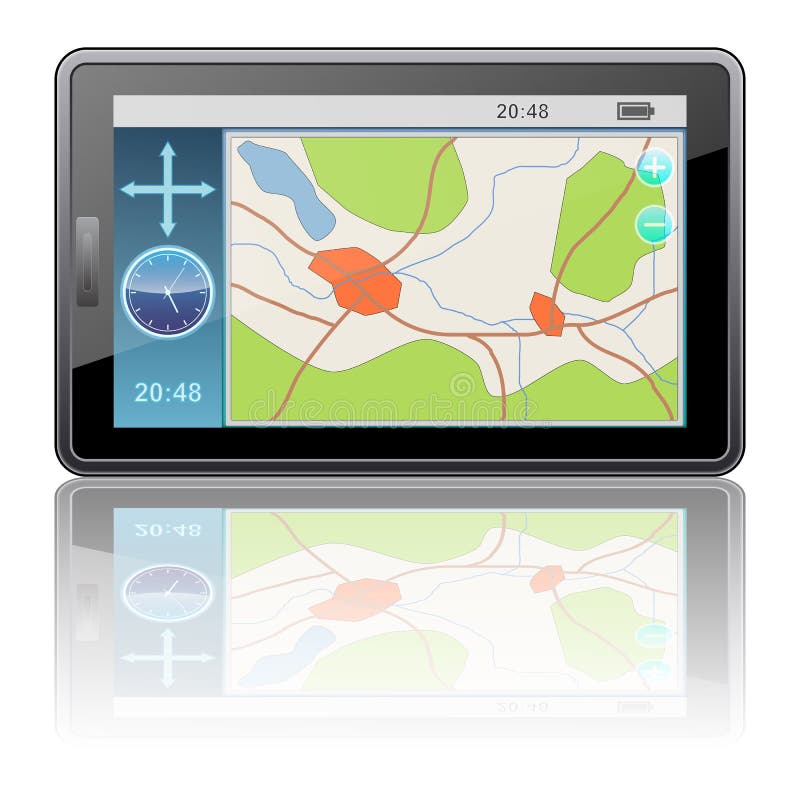 GPS Device Icon stock vector. Illustration of travel, symbol - 5173708