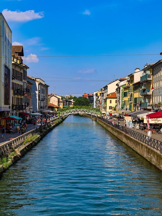 Navigli milan italy editorial stock photo. Image of milan - 252409033