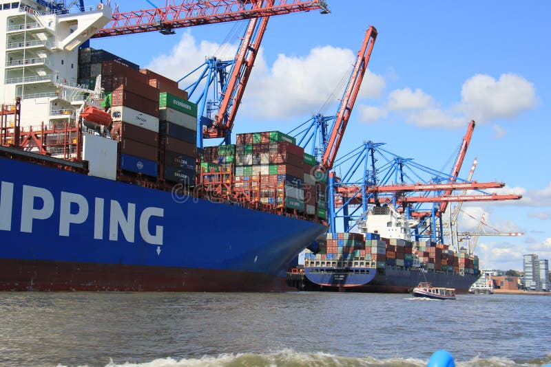 Navio contentor foto de stock editorial. Imagem de norte - 195774748