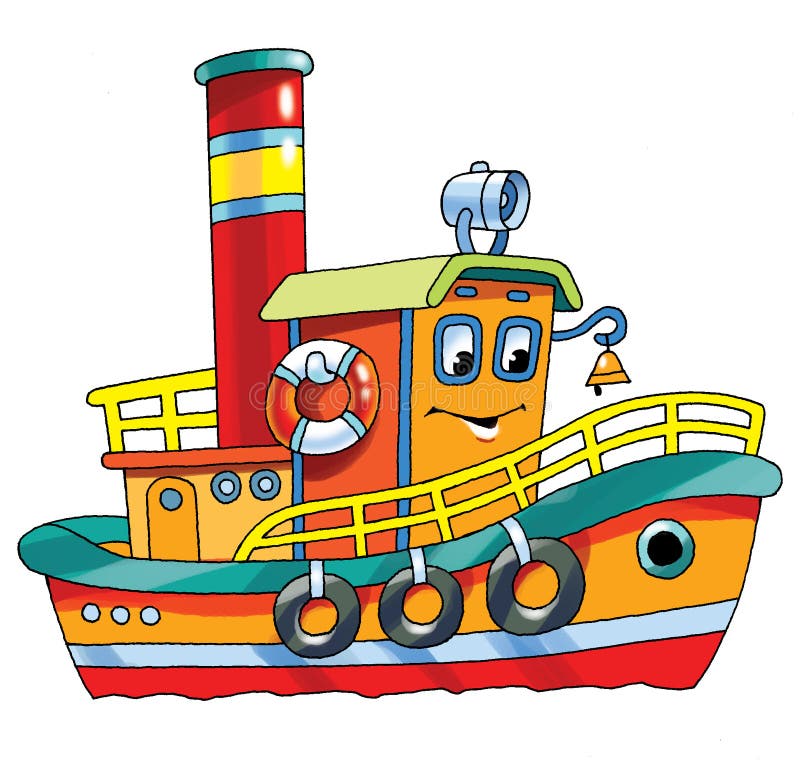 Navio e crianças ilustração do vetor. Ilustração de ilustração - 31512089
