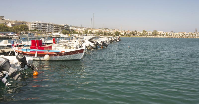 Navios No Porto De Rethymnon.Krete Imagem de Stock - Imagem de ...