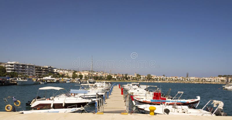 Navios No Porto De Rethymnon.Krete Foto de Stock - Imagem de navio ...