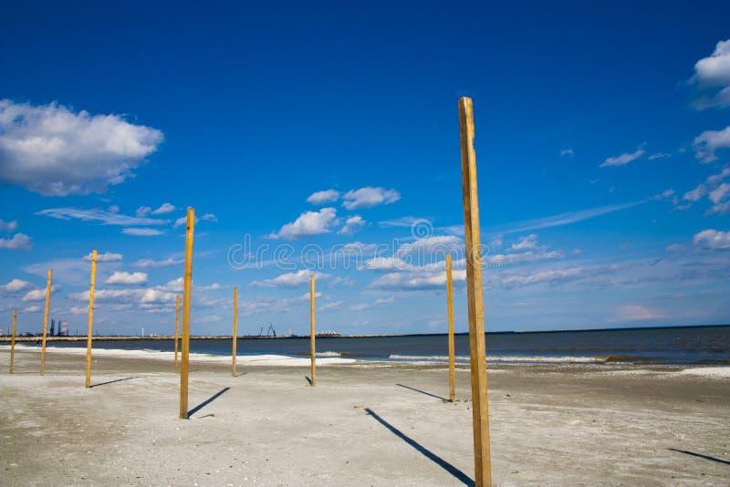 Navodari Beach Black Sea Blue Sky Stock Photo - Image of navodari ...