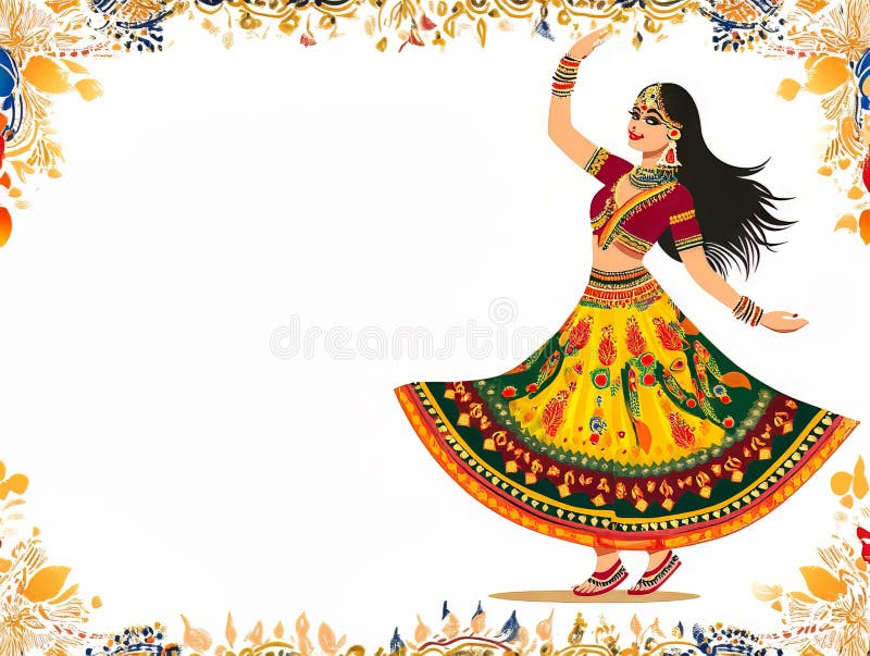 Navratri Background Graphics Stock Illustration - Illustration of copy ...