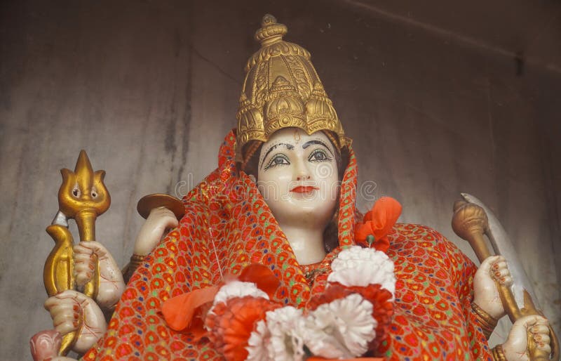 Navratri IMAGES Mata Durga Devi Statue in Mandir Stock Photo - Image of ...