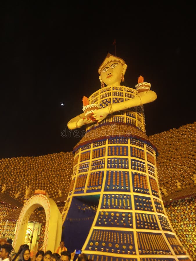 Navratri Puja Indian Traditional Navdurga Stock Image - Image of ...