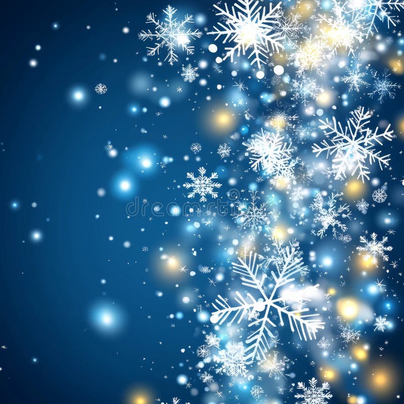 With a Navy Blue Abstract Background and Snowflakes, this is a Festive ...