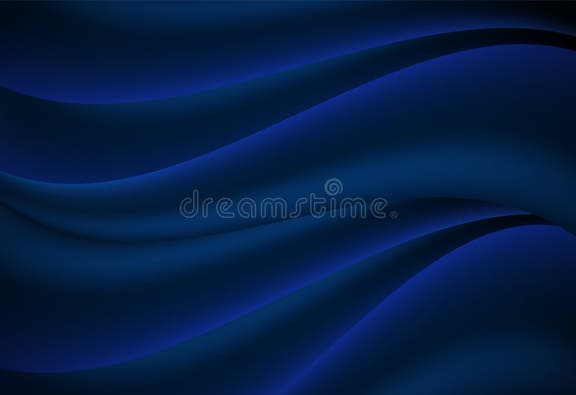 Navy Blue Abstract Curve and Wavy Vector Background Stock Vector ...