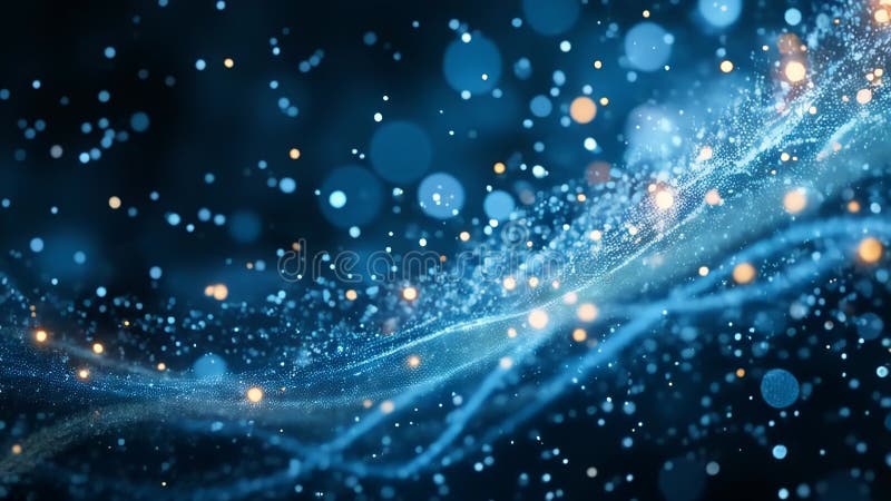 Navy Blue Abstract with Floating Orange Particles Stock Video - Video ...