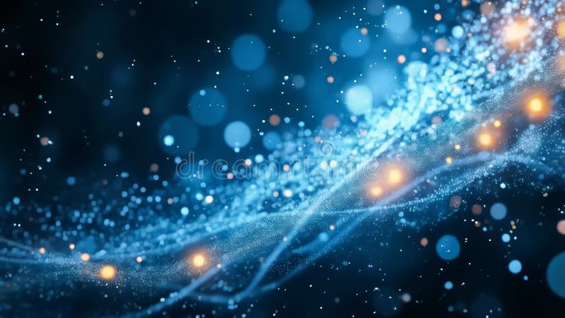 Navy Blue Abstract with Floating Orange Particles Stock Video - Video ...