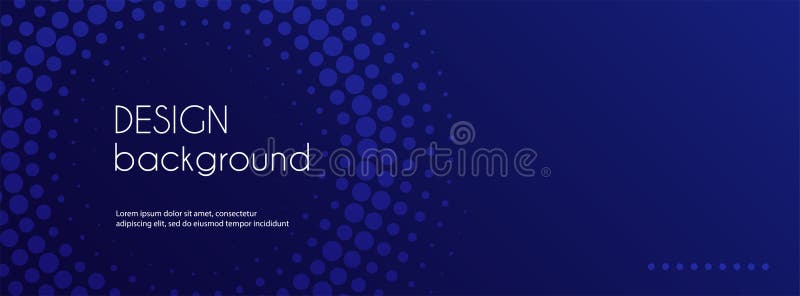 Navy Blue Abstract Vector Long Banner. Business Minimal Background with ...