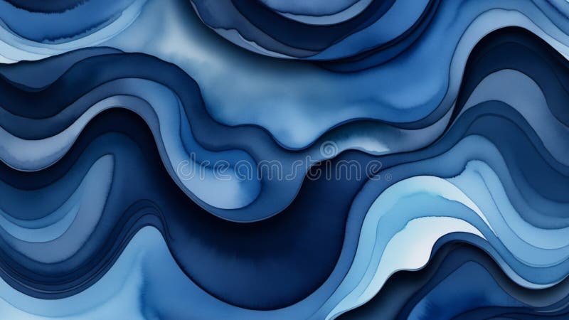 Navy Blue Abstract Watercolor Pattern Background Stock Illustration ...