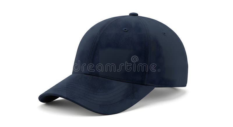 Navy Blue Baseball Cap on White Background Stock Illustration ...